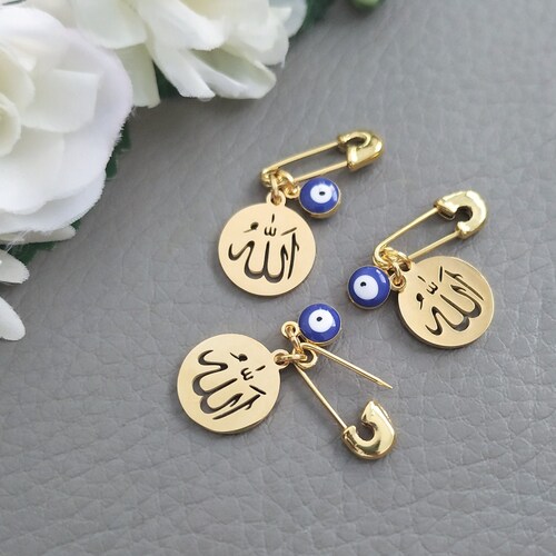 Mini Tiny Allah Baby Pin Brooch Small Gold Allah Charm Pin - Etsy