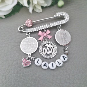 Quran Personalized Pin, Silver Gold Allah Pin Brooch, Child Protection ...