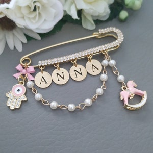Personalized Baby Pin for Newborn With Full Name - Etsy