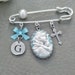 Religious Safety Pin, Mother Mary Baby Jesus Charms, Custom Cross ...