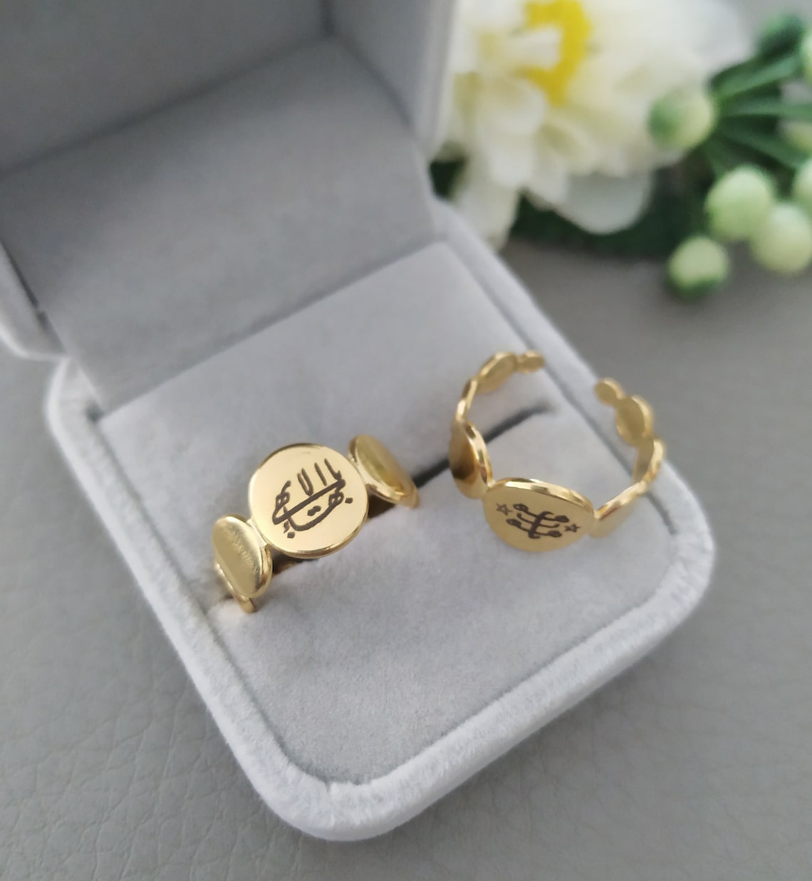 Baha'i Ring the Ringstone Symbol Amulet Titanium Steel - Etsy