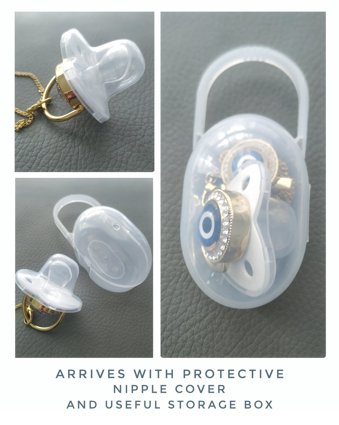 Fancy Pacifier and Clip Set With Blue Evil Eye New Born Baby - Etsy