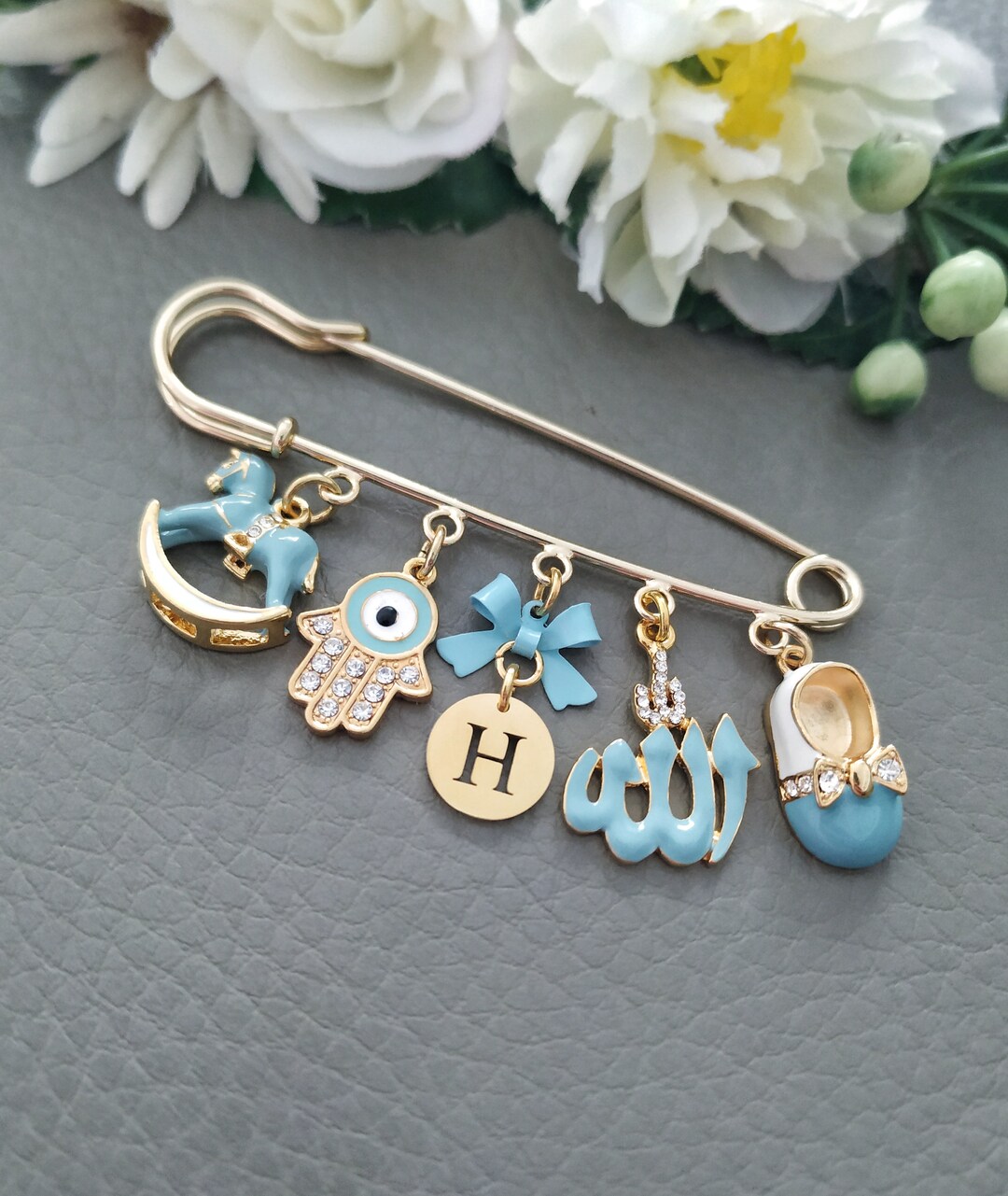 Custom Baby Pin, Islam Allah Charm, Muslim Baby Gift - Etsy