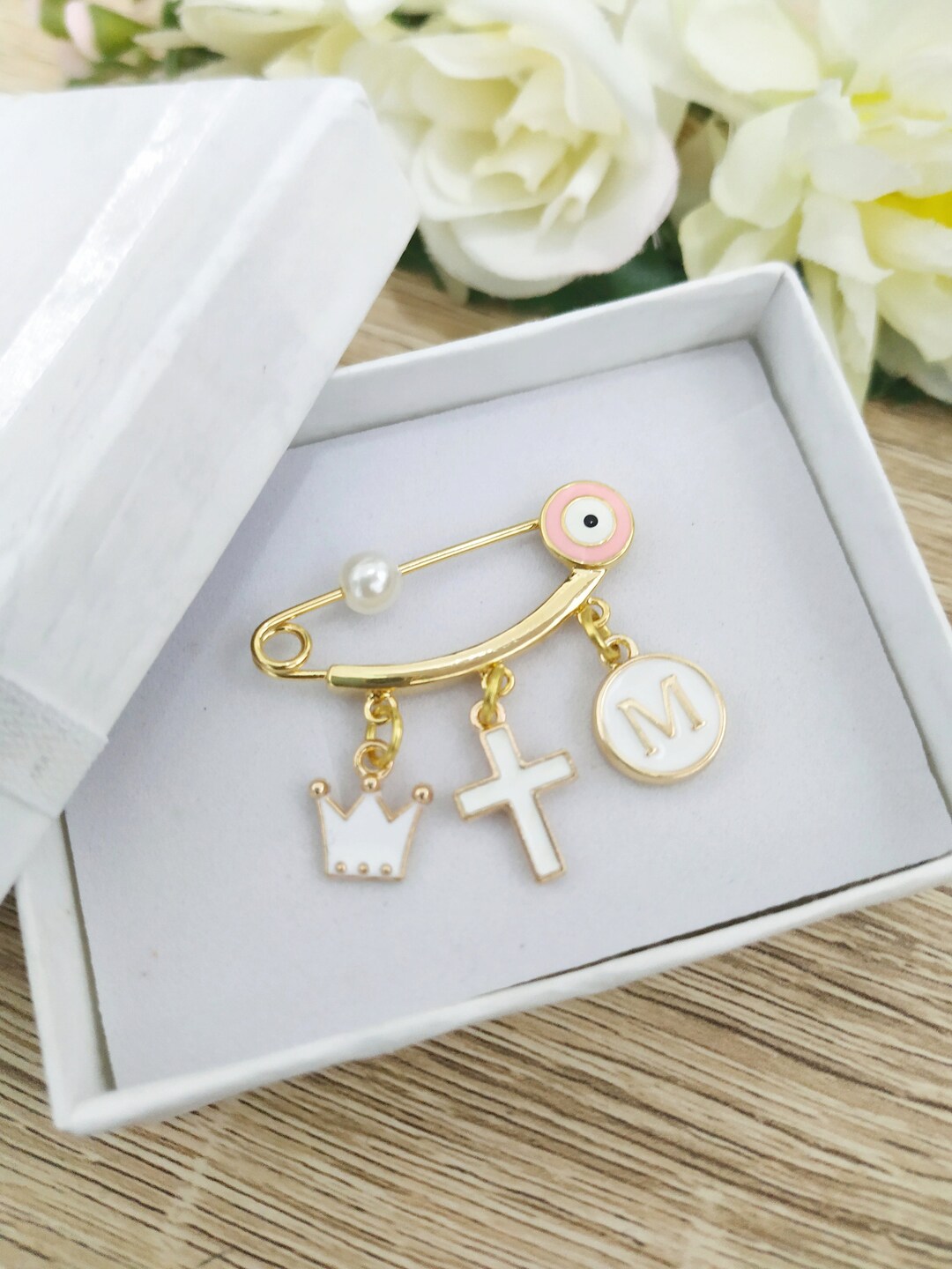 18 K Gold Plated Baby Pin Cross - Etsy