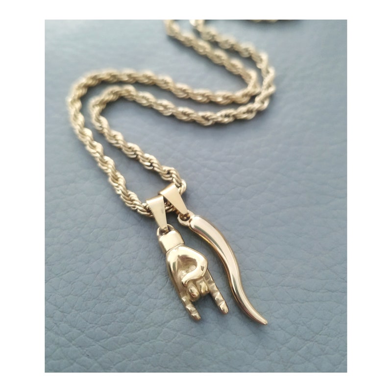 Italian Horn Necklace - Etsy