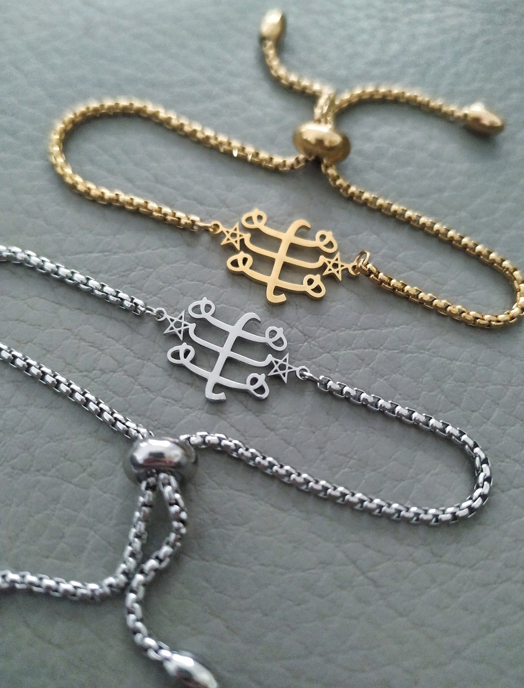 Baha'i Bracelet, Gold Ringstone Symbol Bahai Jewelry, Protection Amulet ...