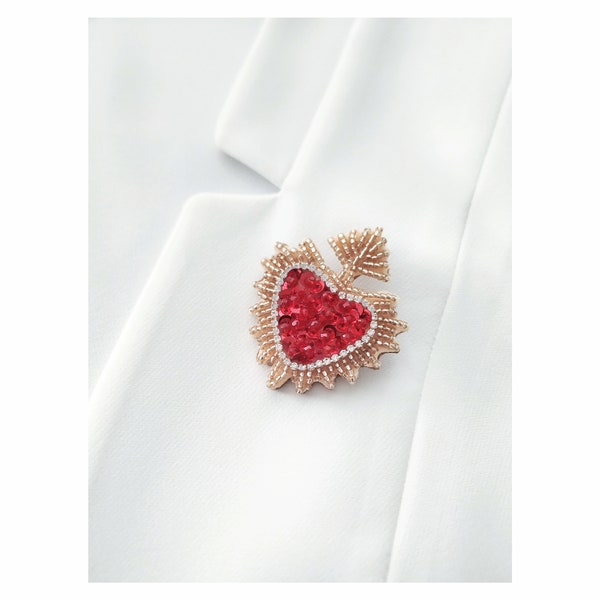 Heart Pin - Etsy