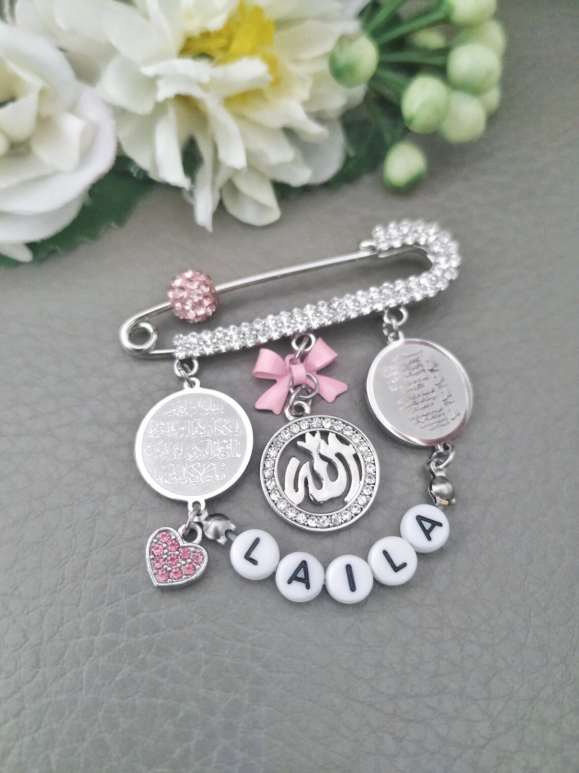 Quran Personalized Pin Silver Gold Allah Pin Brooch Child - Etsy