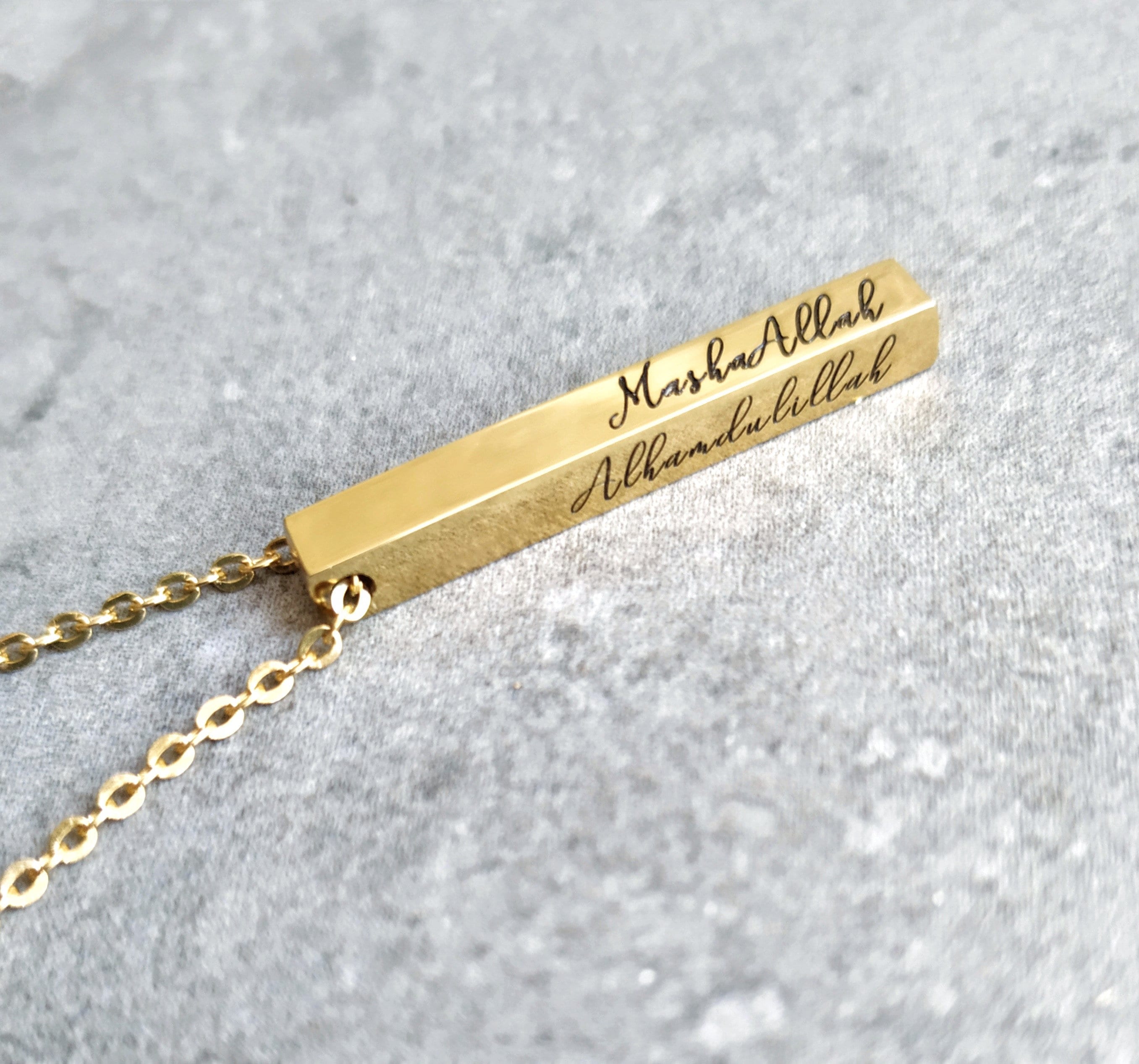 Gold Mashallah Necklace Muslim Islam Quran Necklace Islamic | Etsy