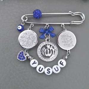 Quran Personalized Pin, Silver Gold Allah Pin Brooch, Child Protection ...