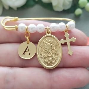 Saint Michael the Archangel Pin, Defend Children of God, Personalized ...