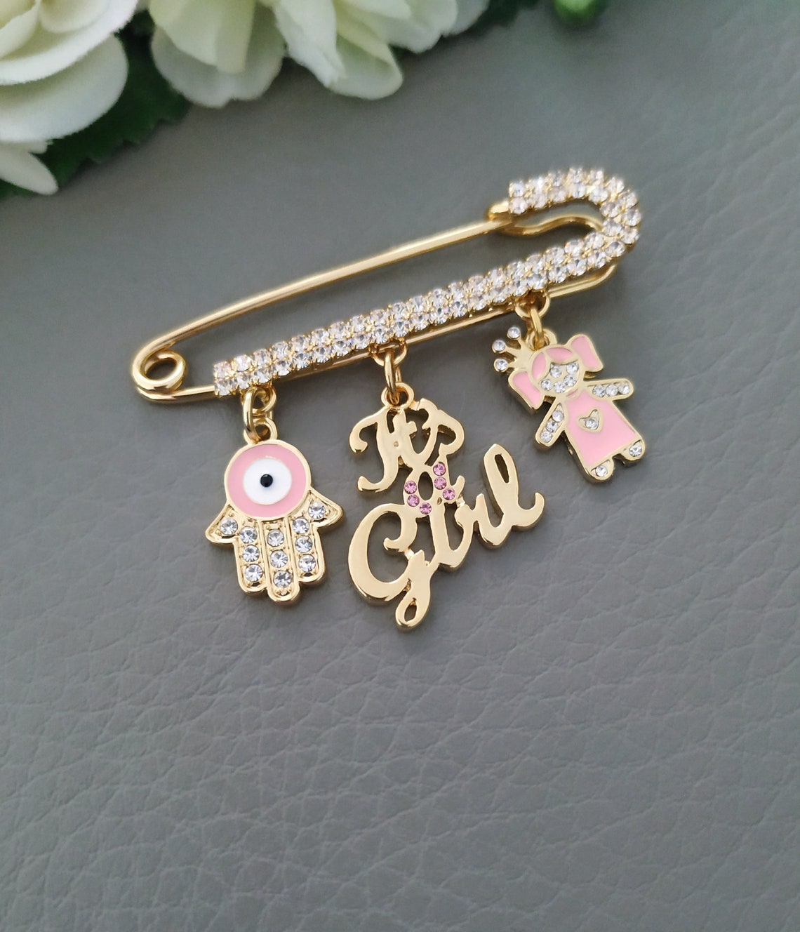 Unique Gift for Newborn Baby Boy Baby Boy Safety Pin Gold | Etsy