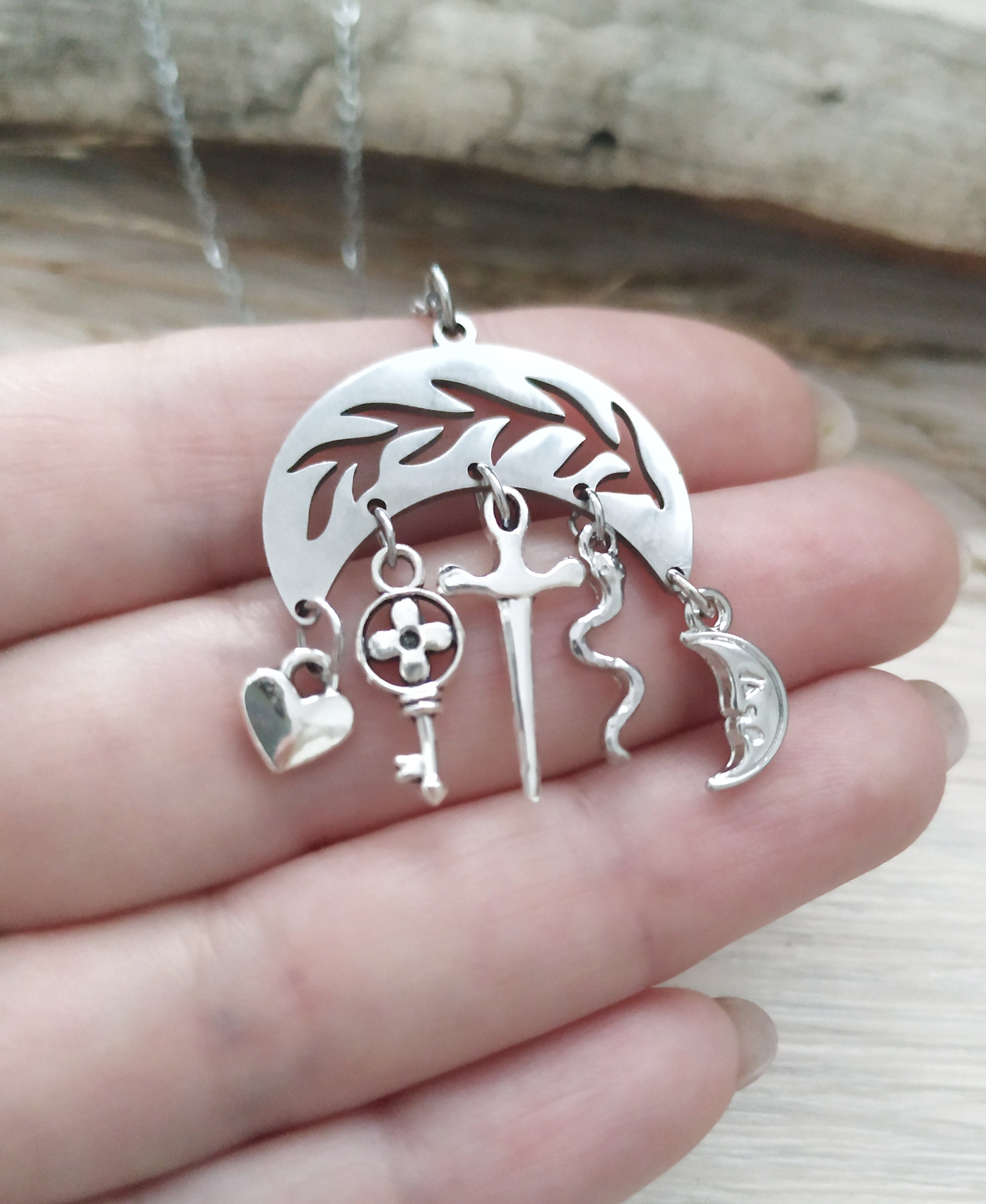 Modern Cimaruta Necklace Coppini Symbols Pendant Italy Folk - Etsy