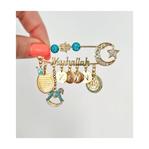 24 K Gold Plated Baby Pin, Allah Stroller Pin, Baby Keepsake, Newborn ...