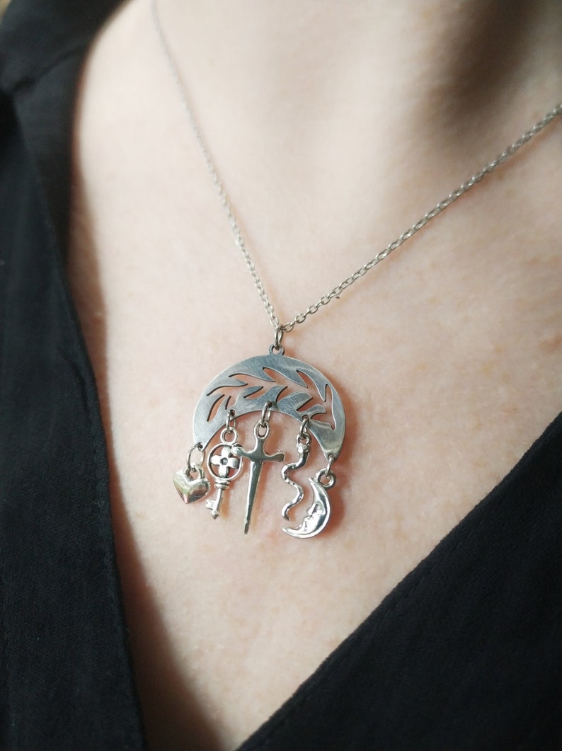 Modern Cimaruta Necklace Coppini Symbols Pendant Italy Folk - Etsy