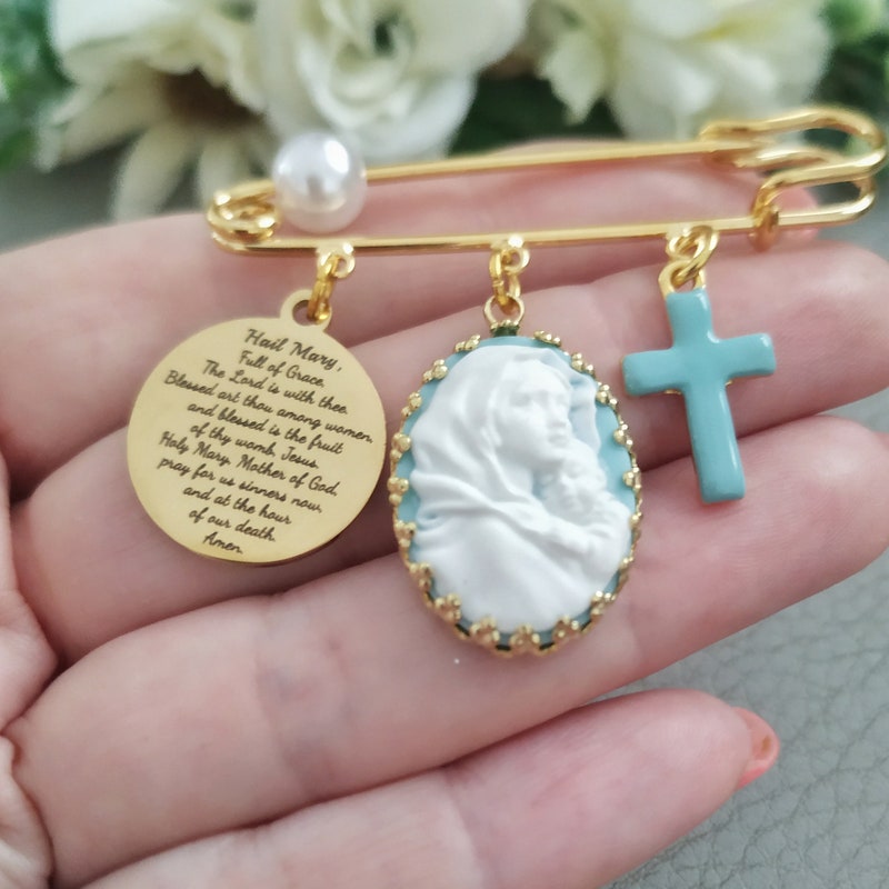 Virgin Mary Pin - Etsy