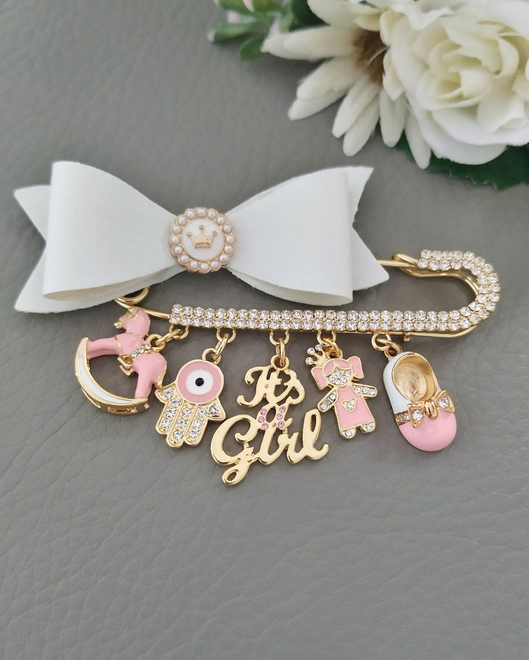 Baby Girl Pin, Baby Girl Gift, Baby Shower Gift, New Baby Girl Gift ...