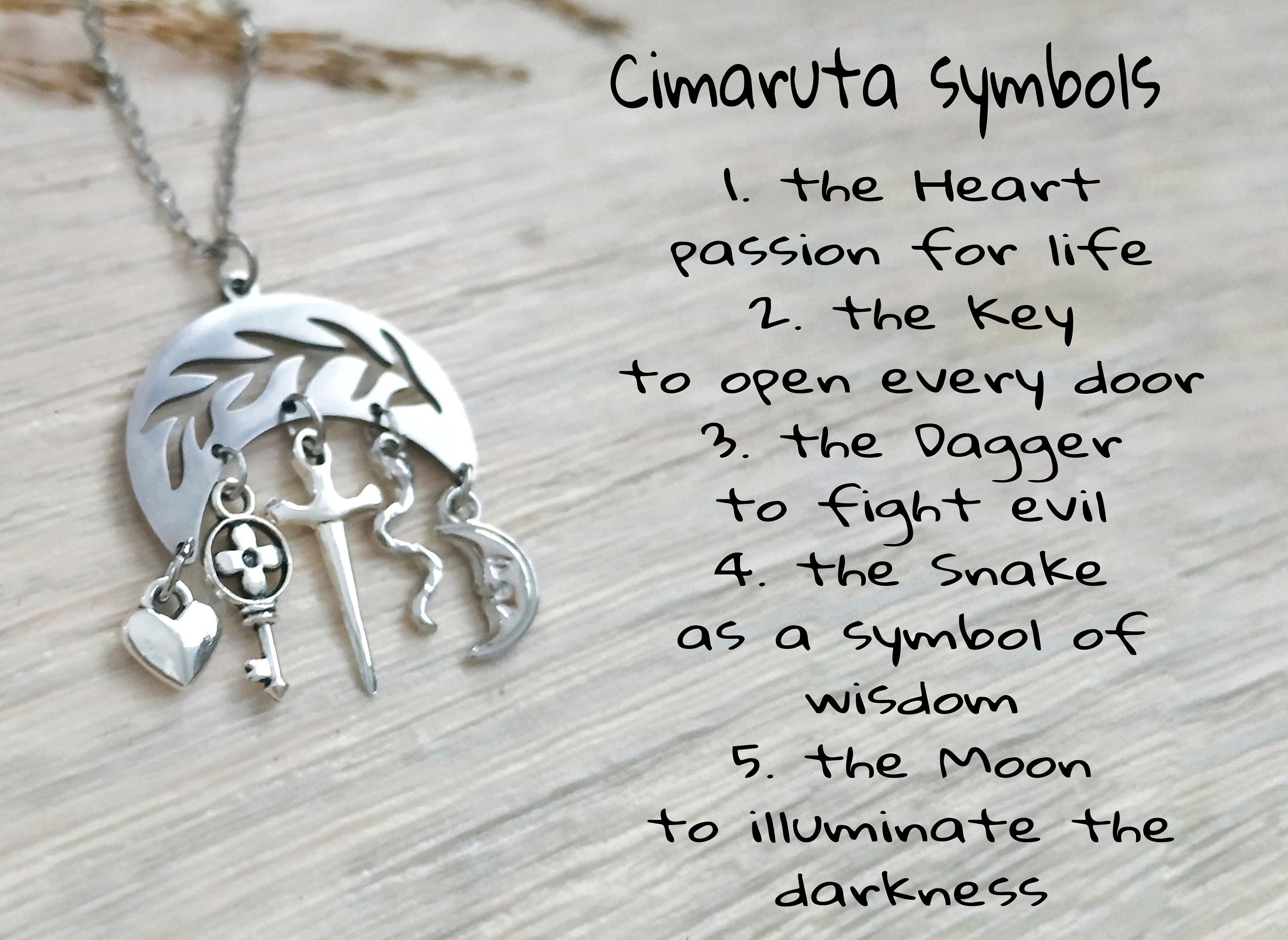 Modern Cimaruta Necklace Coppini Symbols Pendant Italy Folk - Etsy