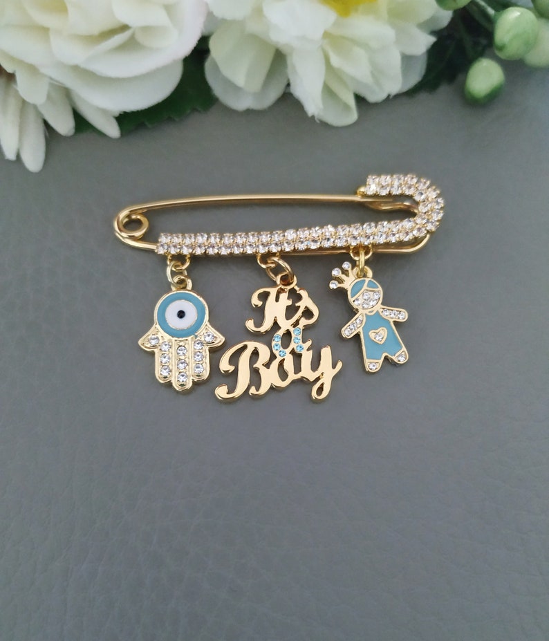 Unique Gift for Newborn Baby Boy Baby Boy Safety Pin Gold | Etsy