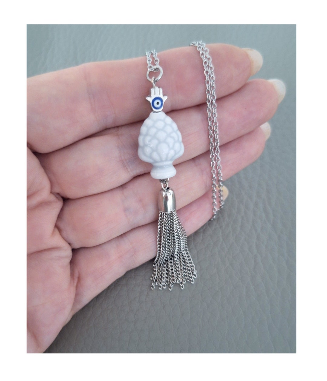 Lucky Pine Cone Necklace, Ceramic Pine Cone, Sicilian Traditional ...