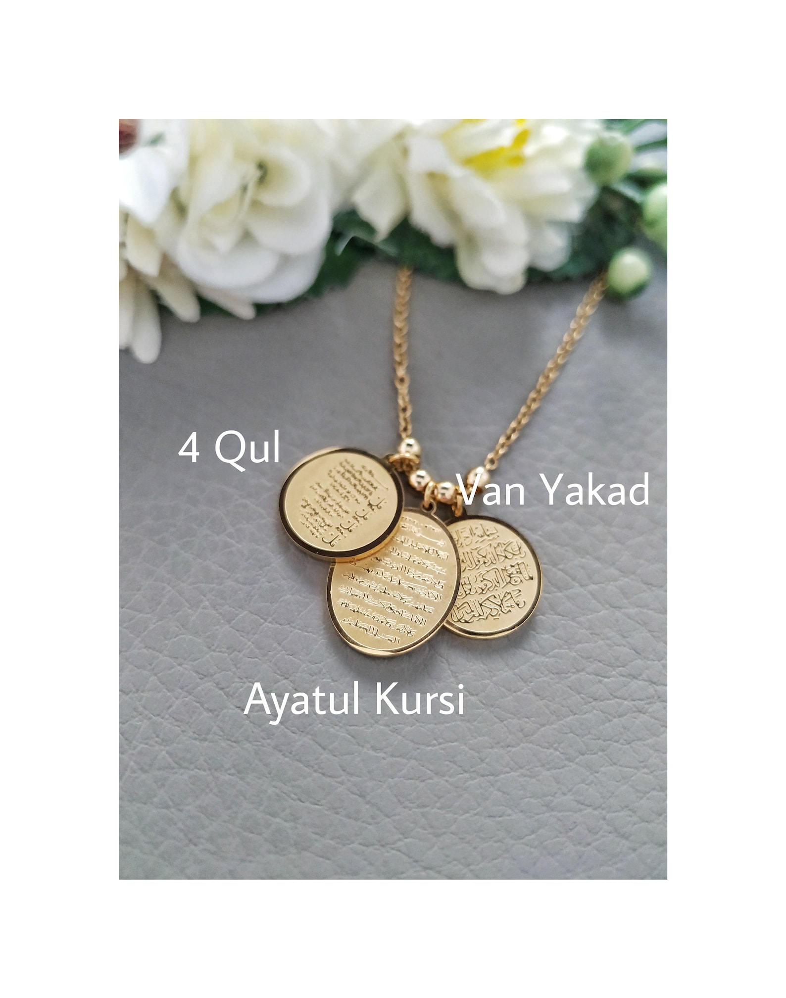 Ayatul Kursi Four Qul Necklace 3 Surahs Islamic Jewelry Gold - Etsy