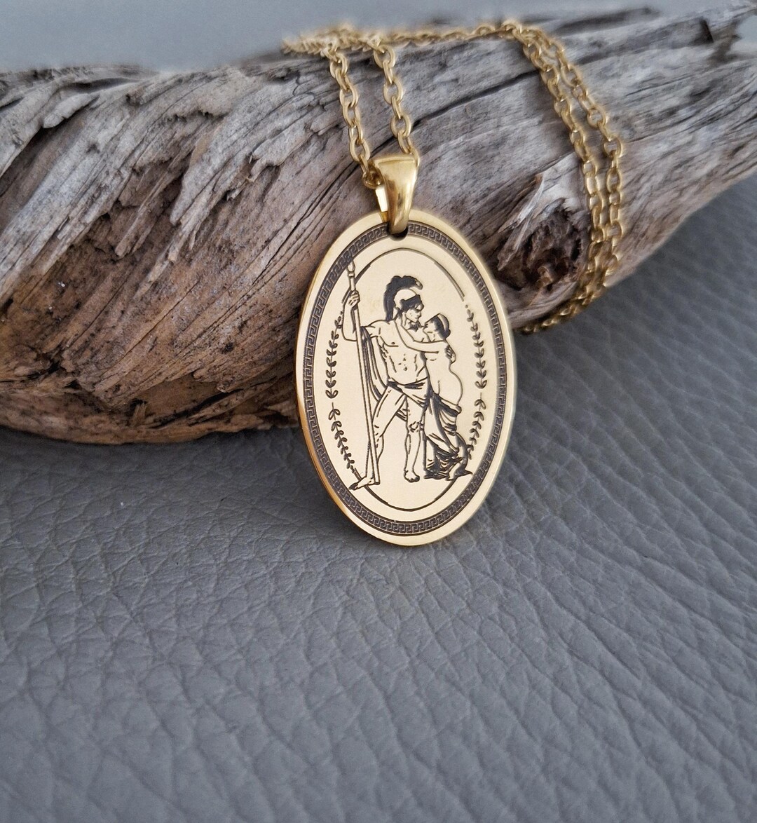 Ares & Aphrodite Love Medallion Necklace, Greek Mythology Jewelry - Etsy