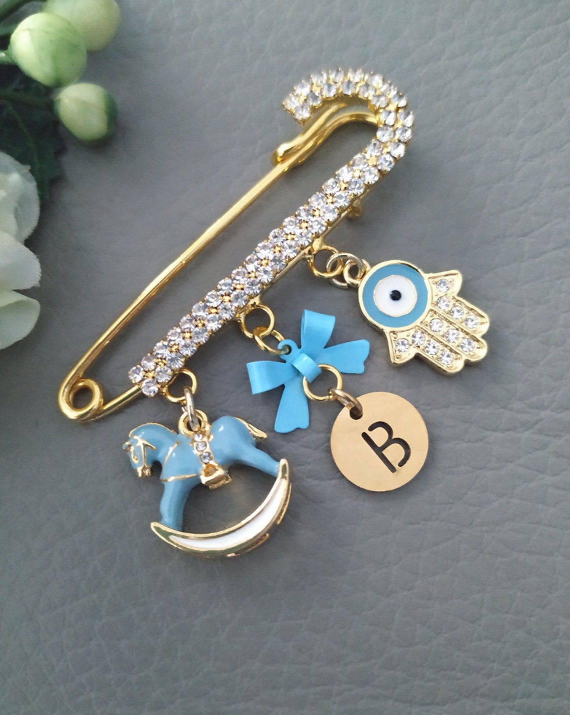 Personalized Baby Brooch Stroller Pin Newborn Boy Girl Gift - Etsy