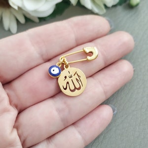 Mini Tiny Allah Baby Pin Brooch, Small Gold Allah Charm Pin - Etsy