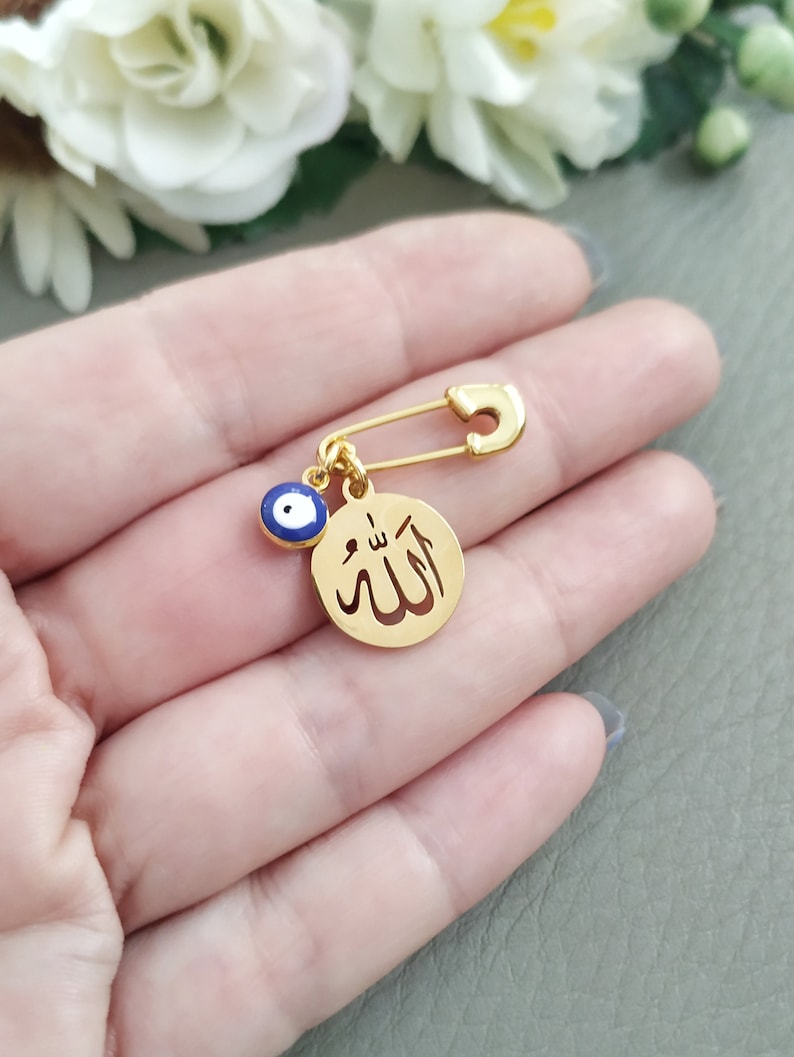 Mini Tiny Allah Baby Pin Brooch, Small Gold Allah Charm Pin - Etsy