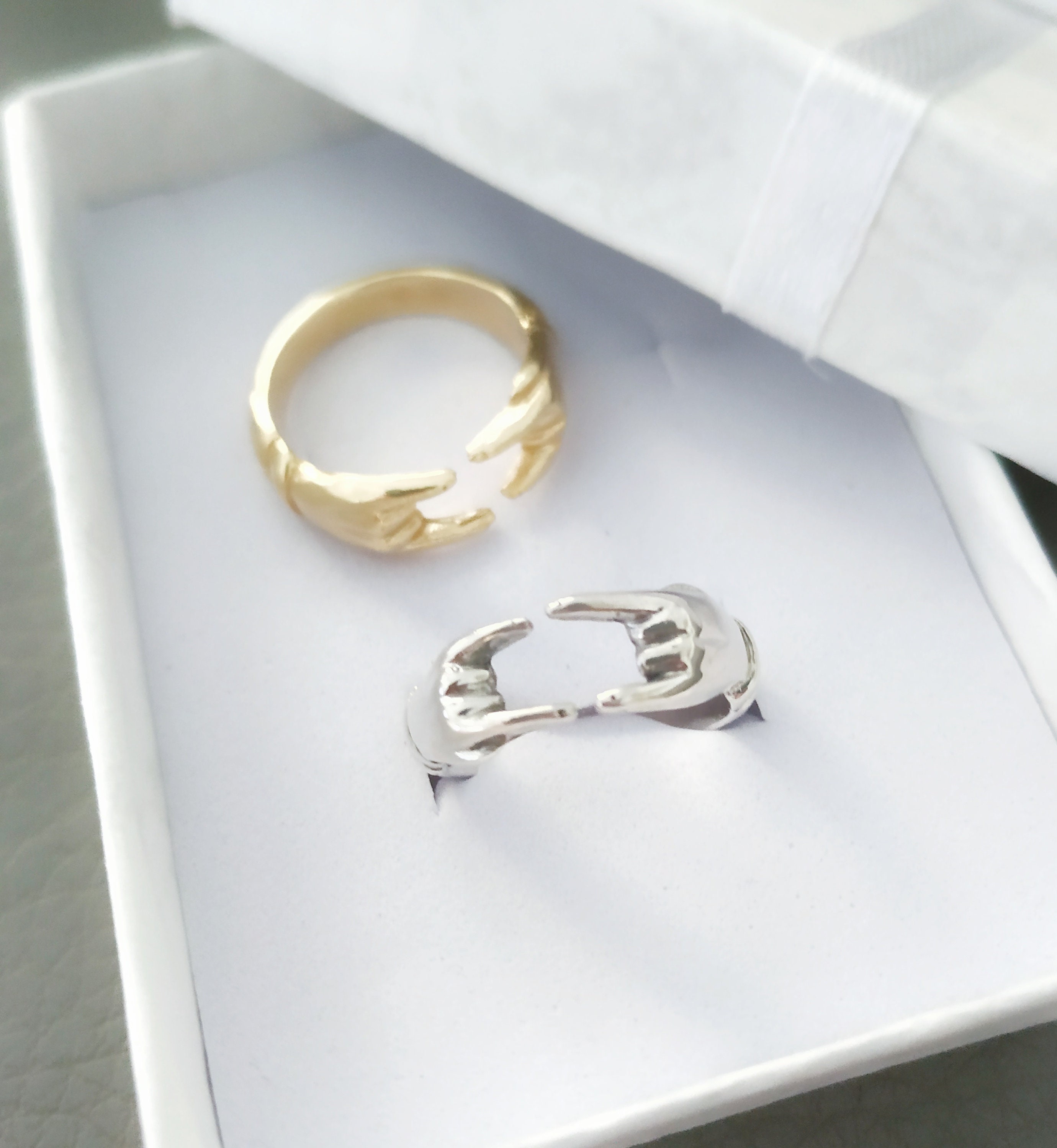 Sterling Italian Hand Ring Mano Cornuto Cuff Protection - Etsy