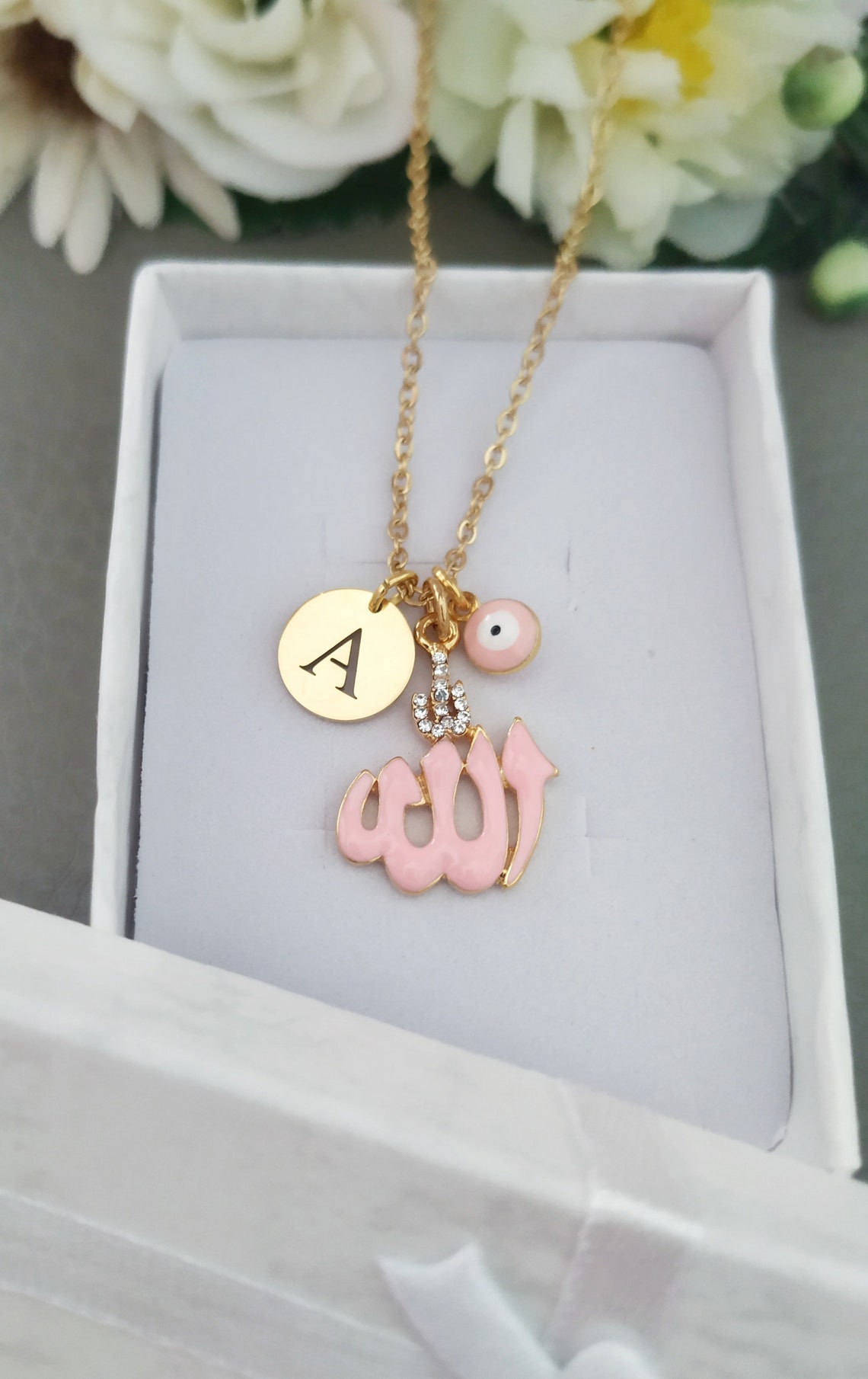 Colorful Allah Charm Necklace Girls Gift Muslim Children - Etsy
