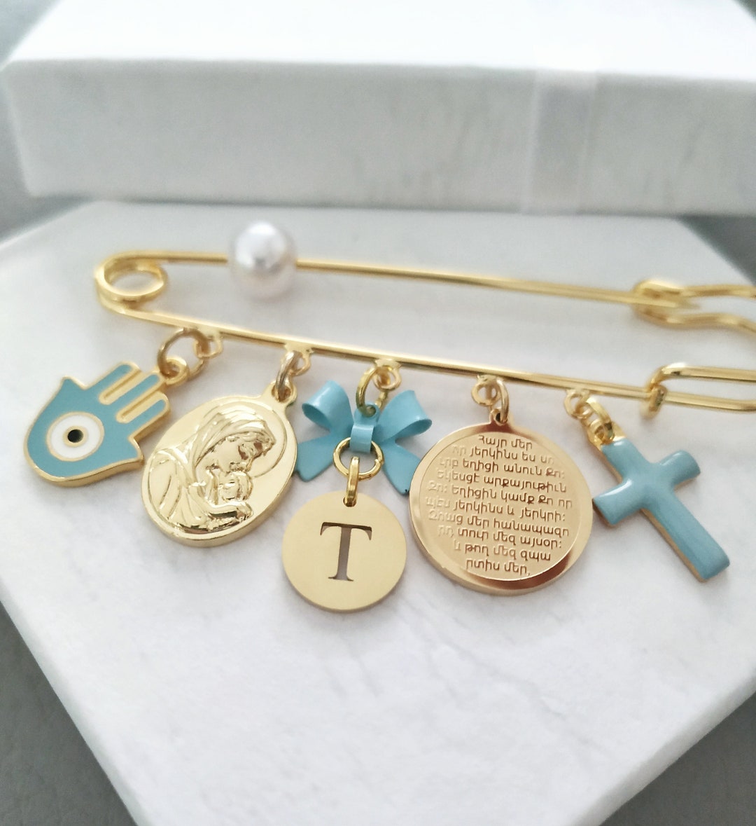 Personalized Armenian Pin, Kids Heyr Mer Blessing Jewelry Gift - Etsy