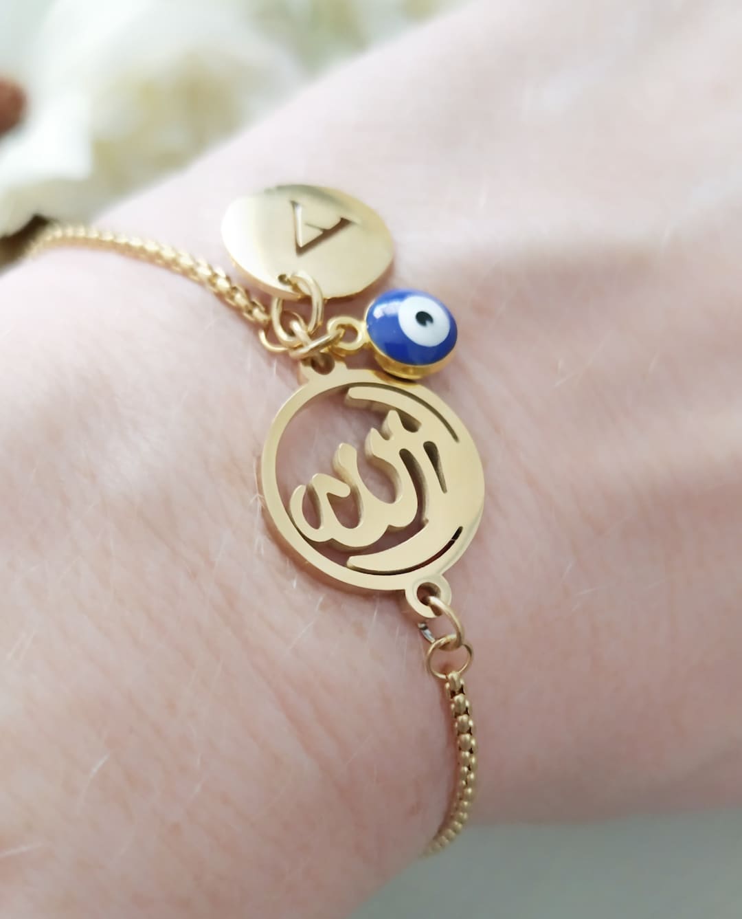 Personalized Muslim Jewellery, Allah Bracelet, Islamic Jewelry, Gold ...