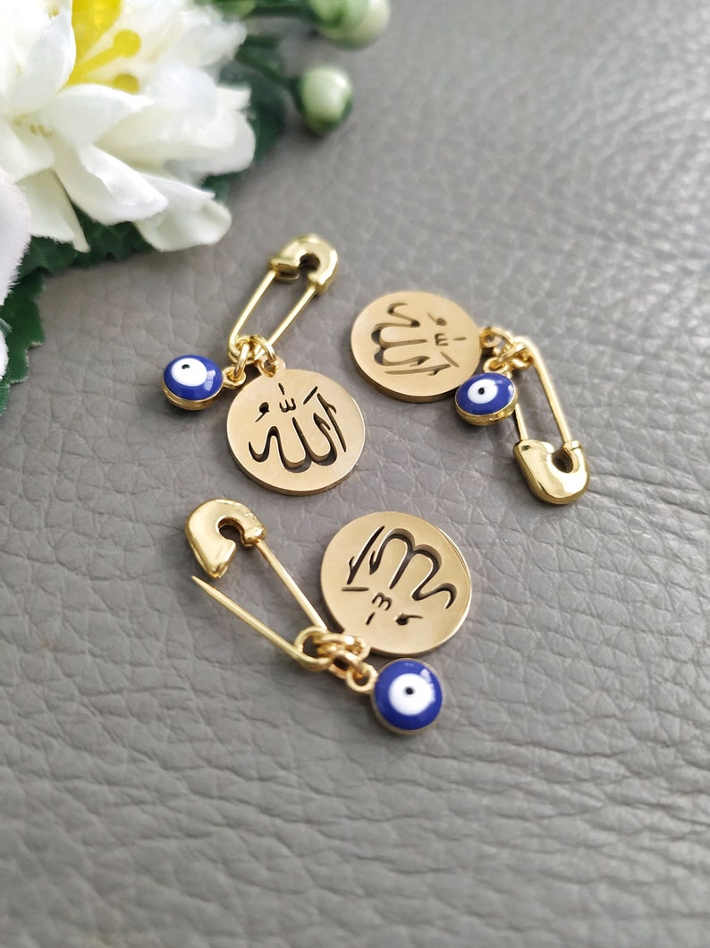Mini Tiny Allah Baby Pin Brooch, Small Gold Allah Charm Pin - Etsy