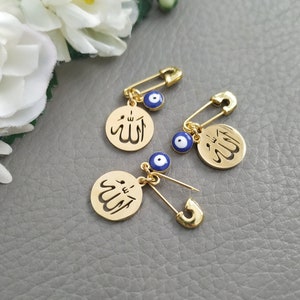 Mini Tiny Allah Baby Pin Brooch, Small Gold Allah Charm Pin - Etsy