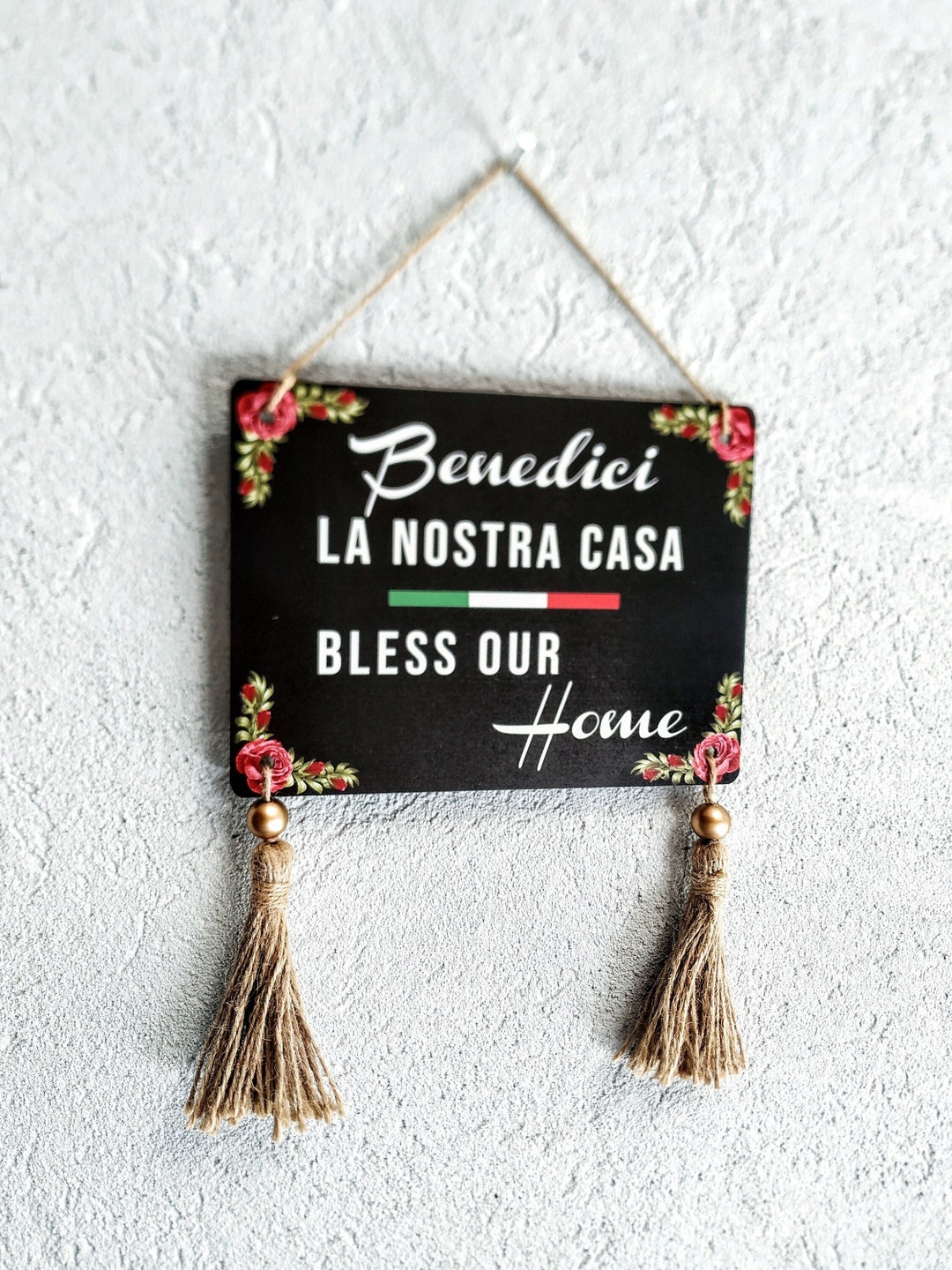 ITALY Bless This Home Sign, Wall Picture Plaque, Positano Ornaments ...