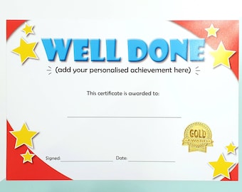 Kids Certificate of Achievement Good Behaviour Reward | Etsy UK