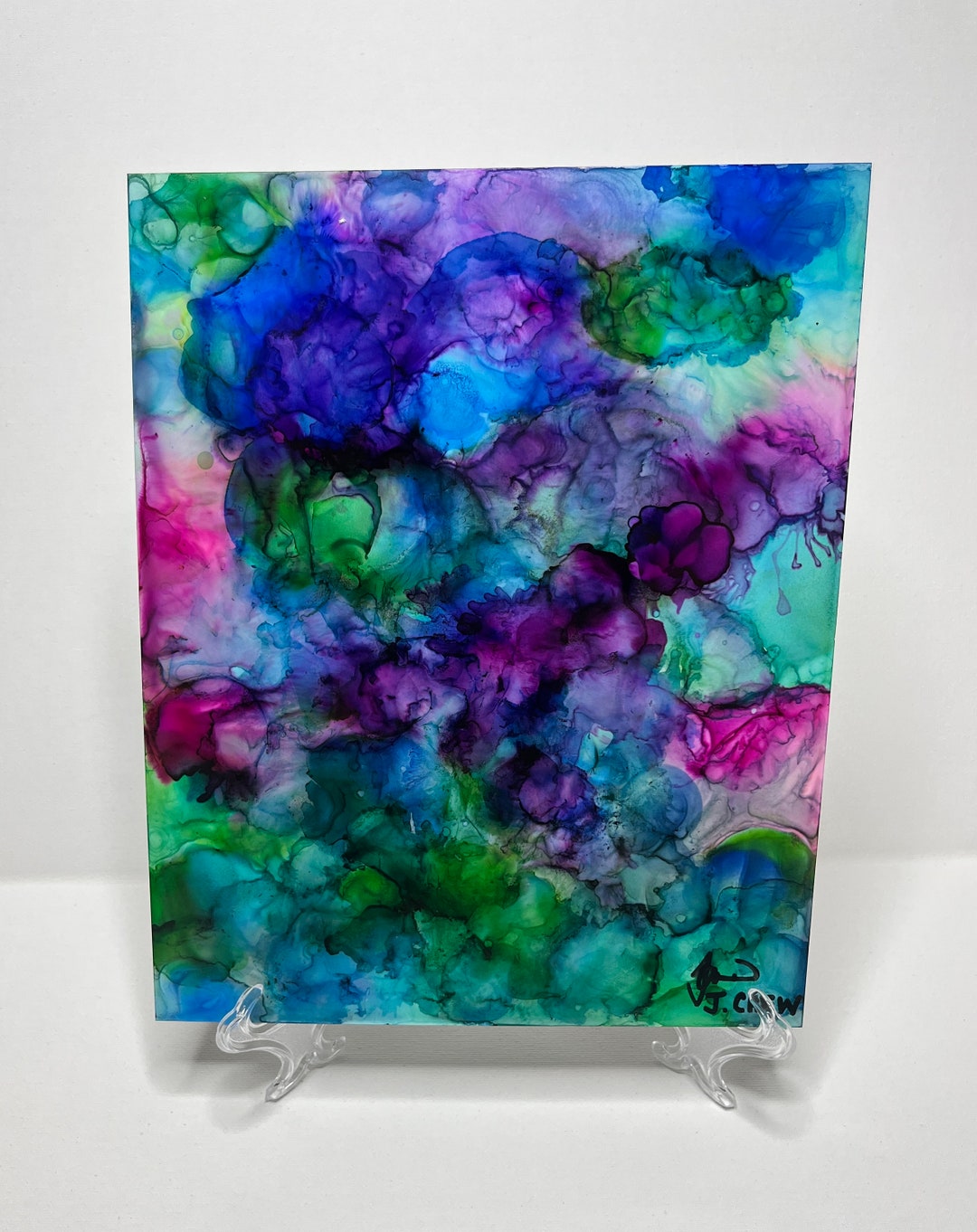 Alcohol Ink Original -"dreaming Underwater" by Joanne Chew 8" X 10" on ...
