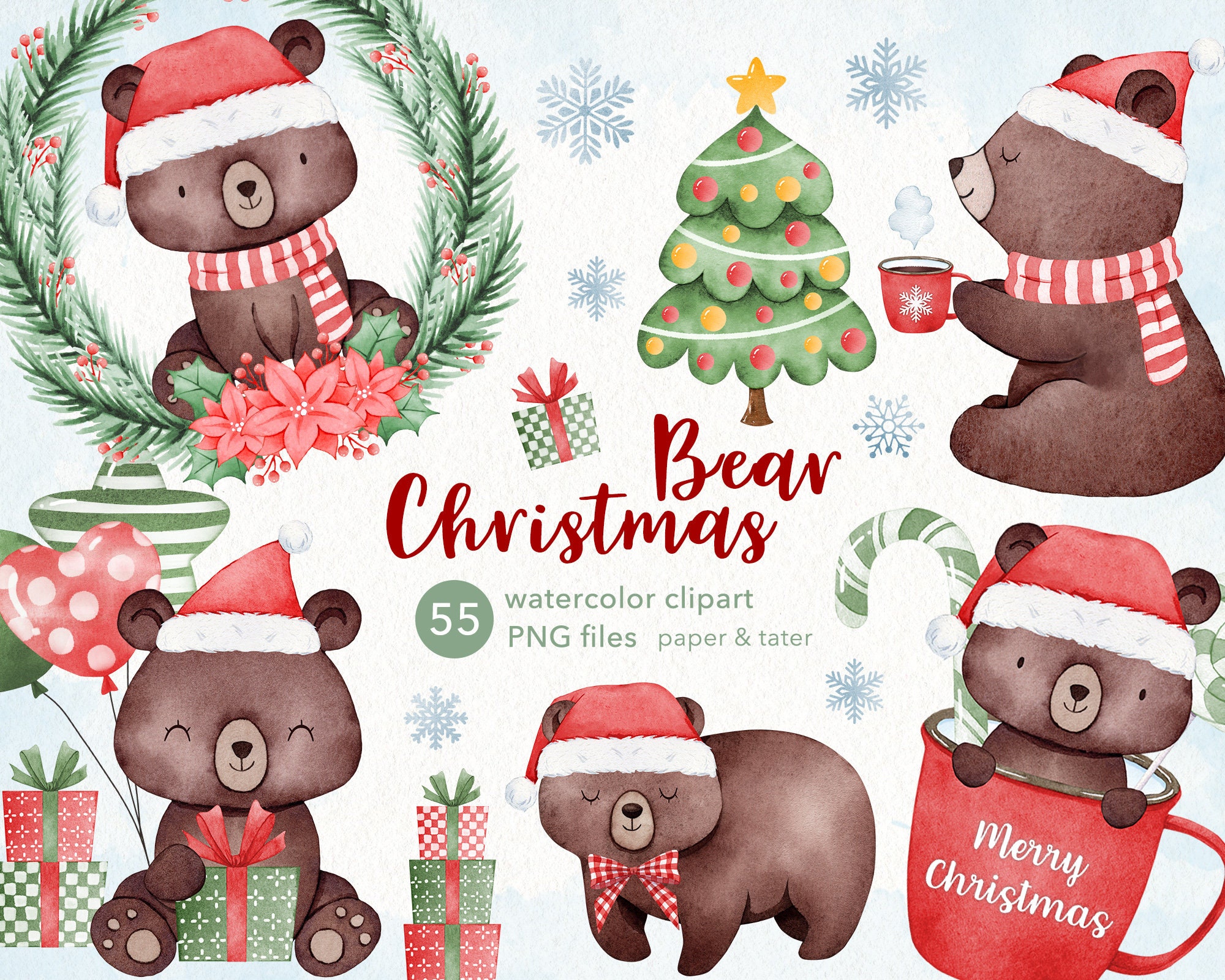 Christmas Bear Clipart