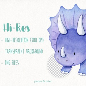 Watercolor Baby Dinosaur Clipart Graphics, Dino Clip Art, T Rex ...