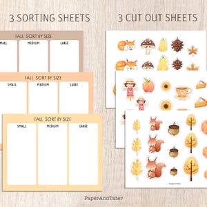 Fall Size Sorting Game for Kids - Autumn-themed Sort by Size Activity ...