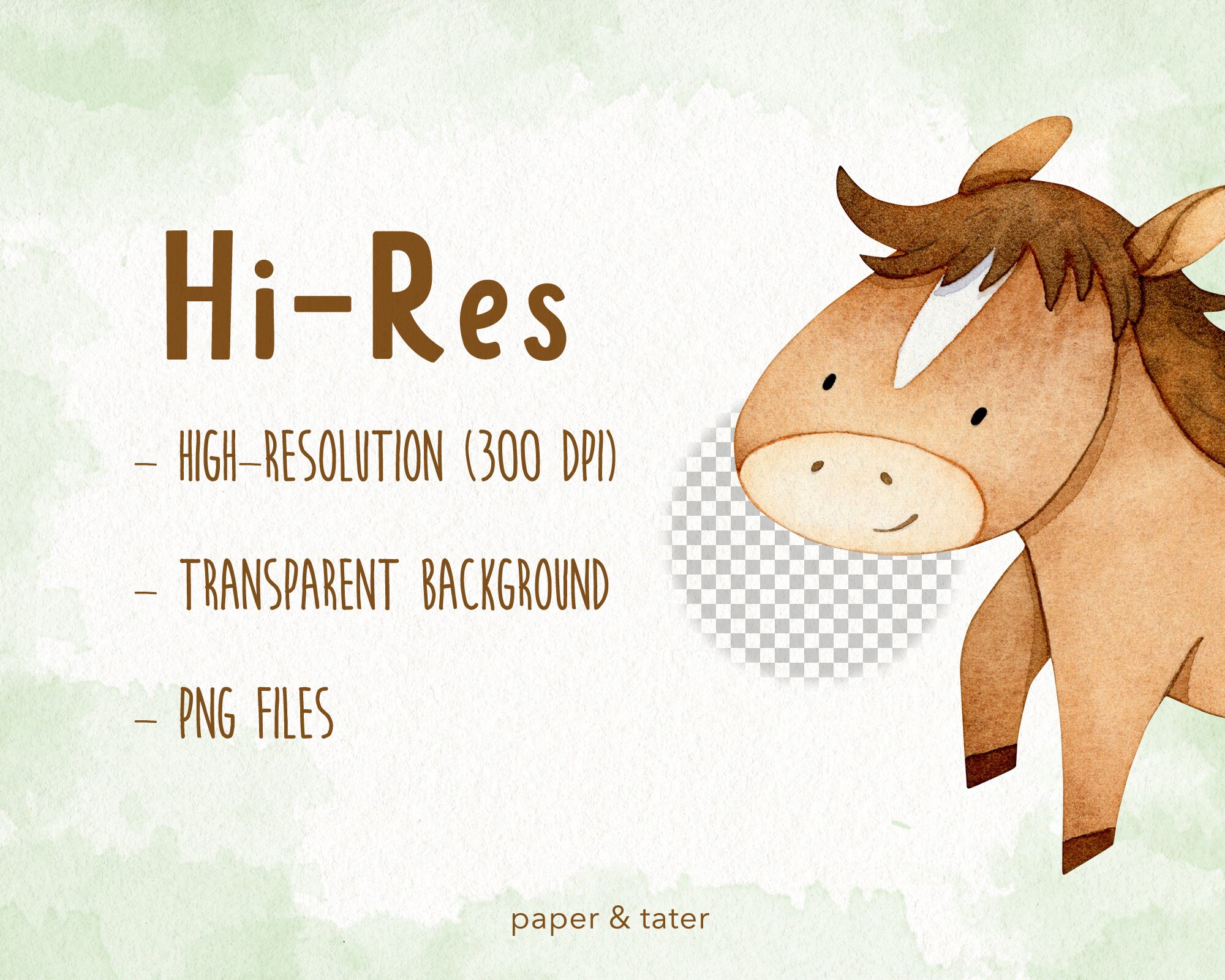 Watercolor Cute Farm Animals Clipart Graphics Farmhouse Barn | Etsy