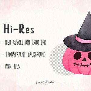 Pink Halloween Watercolor Clipart, Cute Pastel Halloween Girl PNG - Etsy