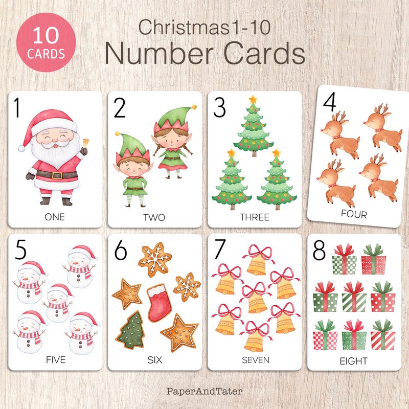 Christmas Flashcard - Etsy