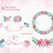 Watercolor Wedding Lovebirds Clipart Sweet Valentine Love - Etsy