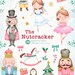 Nutcracker Ballet Christmas Watercolor Clipart, Classic Xmas Story PNG ...