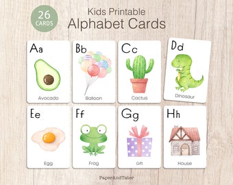 ABC Flashcards for Toddlers Printable Alphabet Learning Cards ...