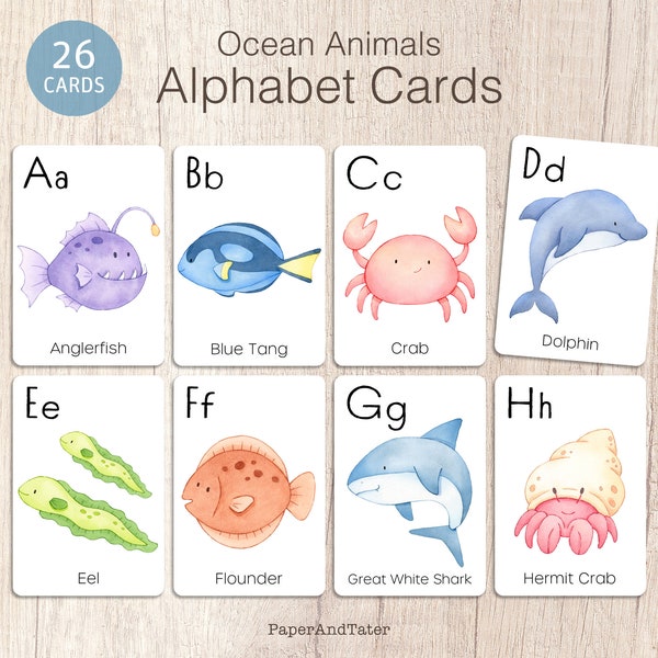 Sea Creature Cards - Etsy Canada