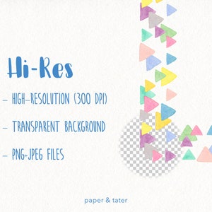 Watercolor Pastel Rainbow Borders Clipart Graphic, Colorful Frame Clip ...