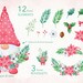 Watercolor Christmas Gnomes Floral Clipart, Nordic Gnomes, Xmas Gnome ...